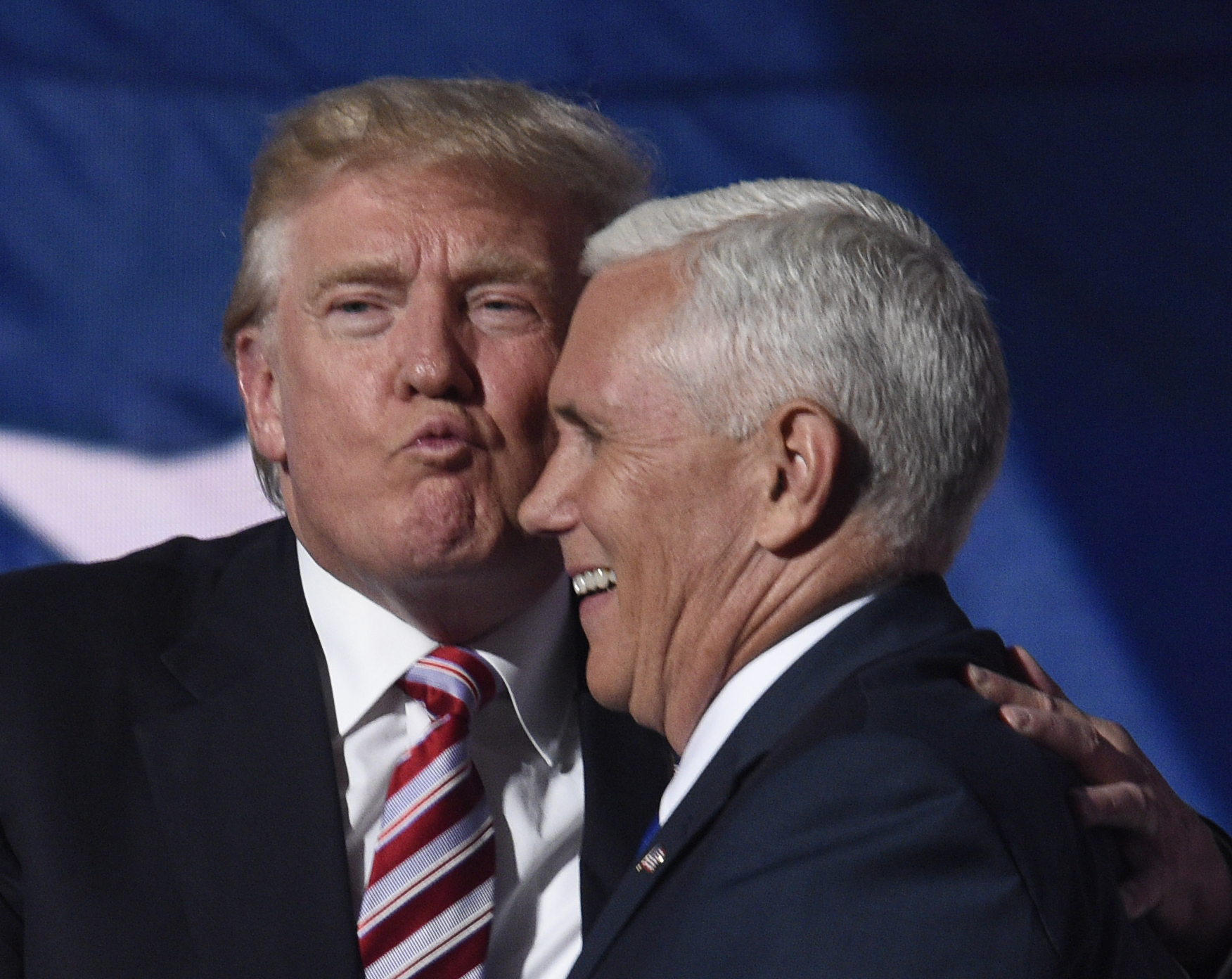 The Donald Trump-Mike Pence Air Kiss Tweets & Memes Seen Around The World