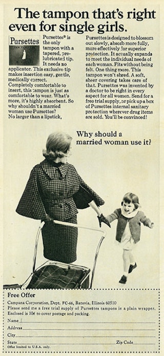 9 Hilarious Vintage Pad & Tampon Ads