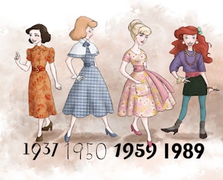 What Disney Princesses Would Have Worn Through The 20th And 21st Centuries